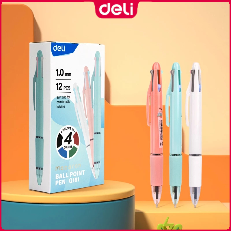 Deli EQ181 4Colors In 1 Ballpoint Pen 1PCS 1.0mm | Shopee Philippines