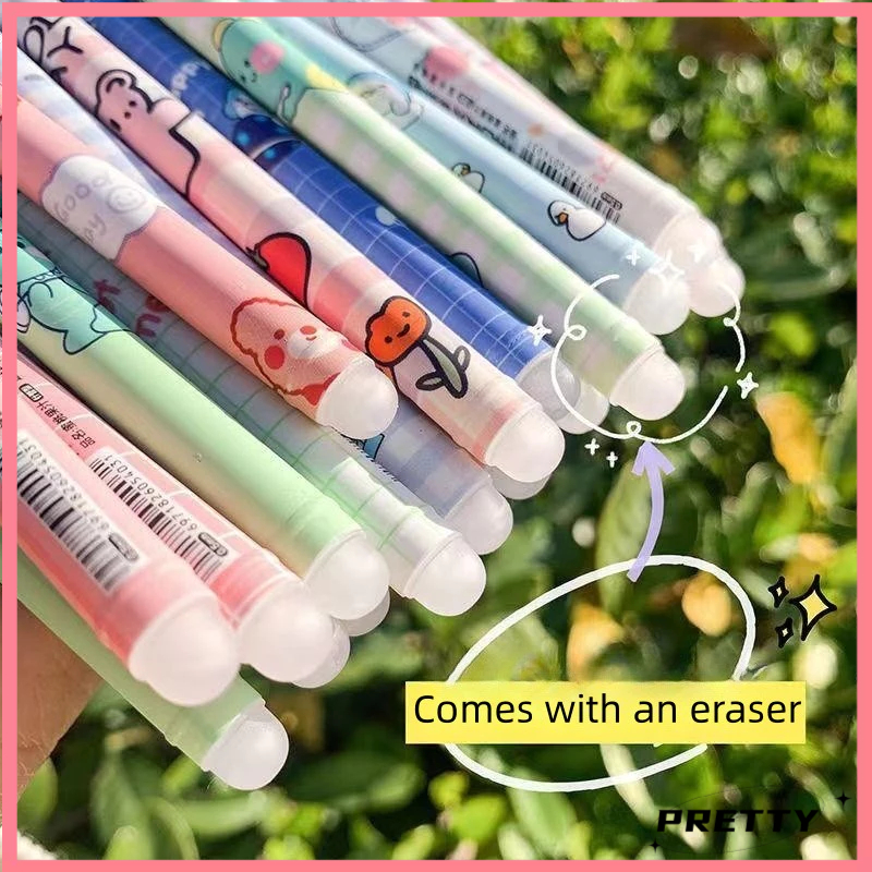 Erasable Gel Pen Cute Pen Blue Ink 0.5mm Magic Blue Pen With Eraser 1PC ...