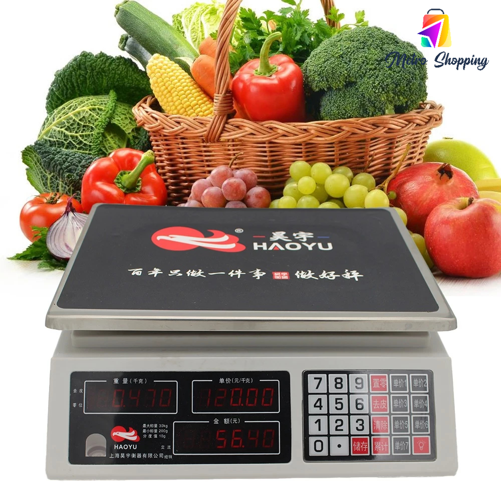 30Kg ACS Series Digital Price Computing Scale Electronic Rechargeable ...