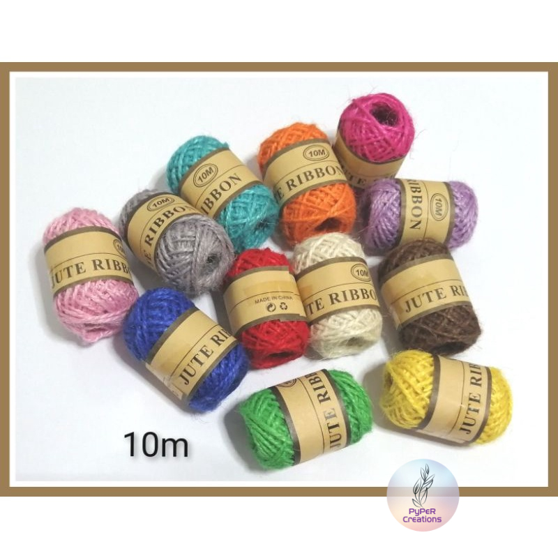 10meters 2mm colored jute string for gift wrap, hang tags, gift tags ...