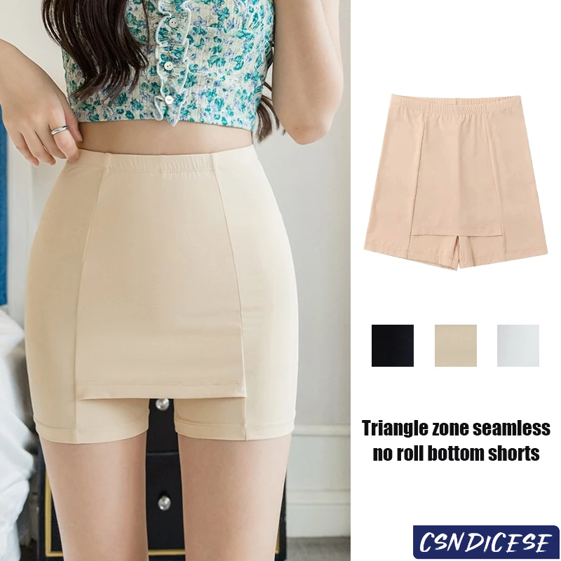 Double Layer Safety Shorts Thin Cover Triangle Area Seamless Not Rolled ...