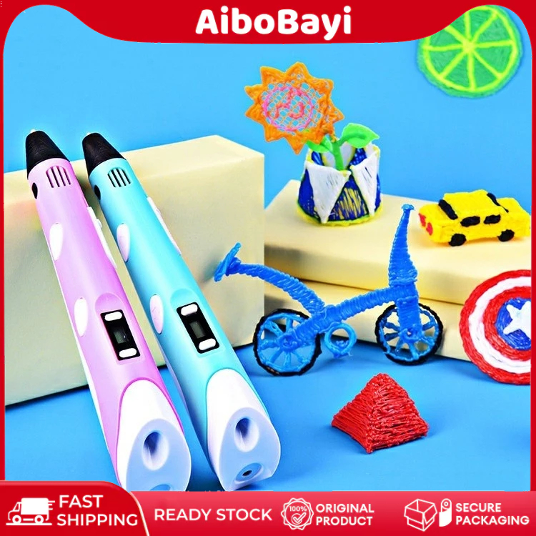 3D Pen Digital Display Intelligent Printing Pen Making Doodles Graffiti ...