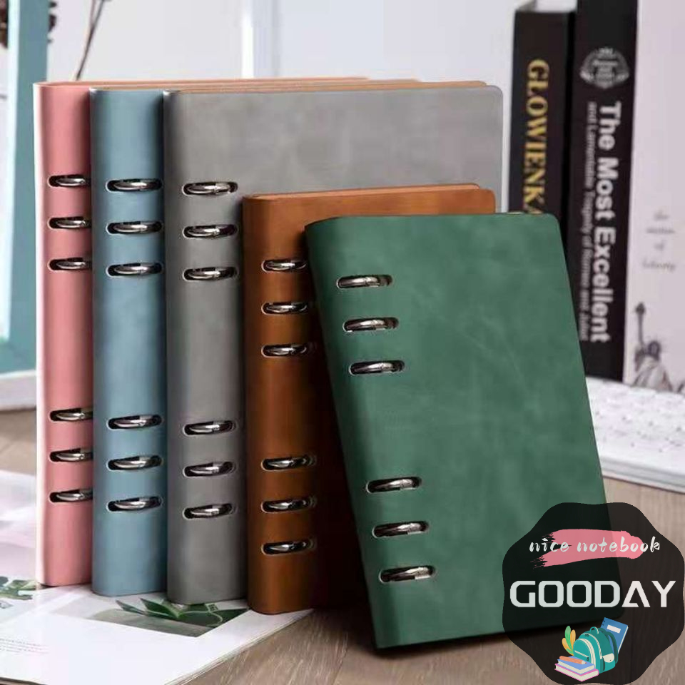 A5/B5 Leather Binder Notebook Refillable Notebook hand ledgers kraft ...
