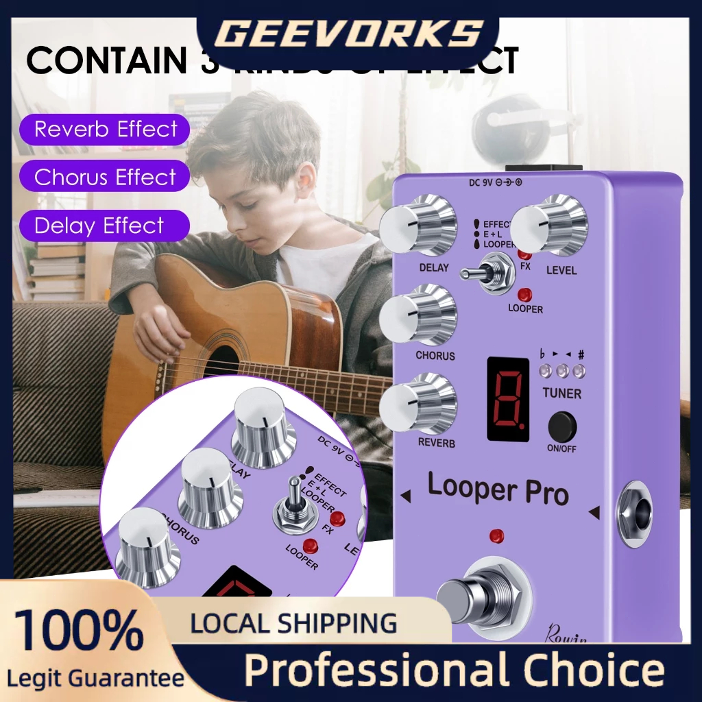 [Clearance Sale]Rowin RE-05 Loop Guitar Effector Looper Tuner Mini ...