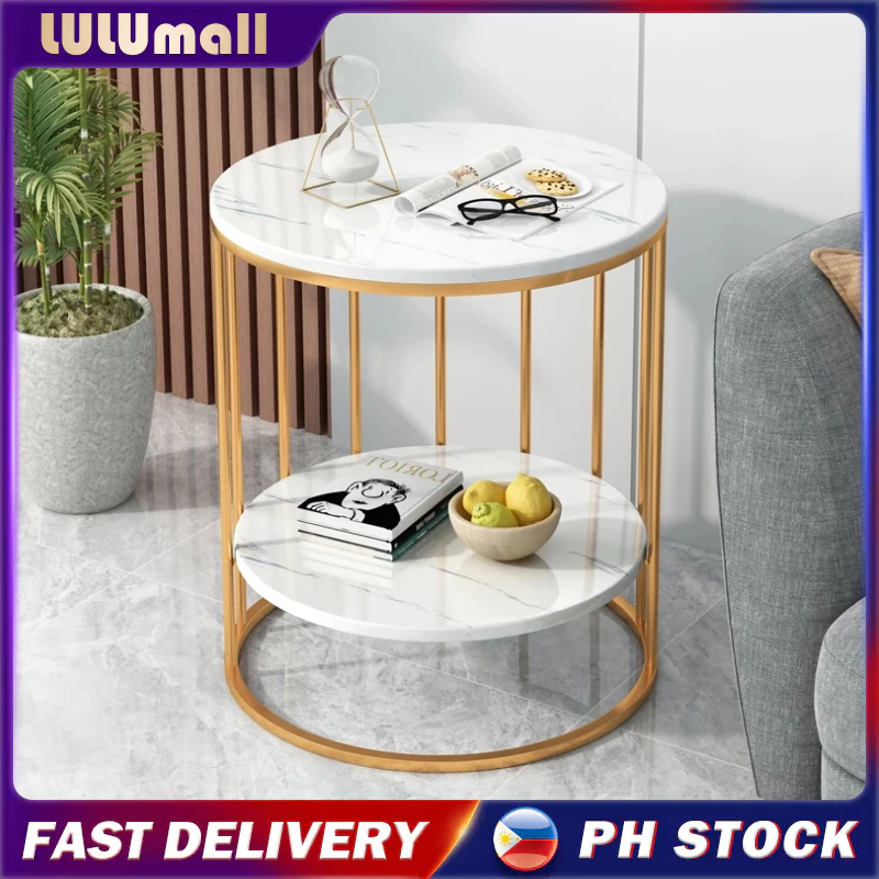 Coffee Table Round Table Simple Small Tea Table Wooden Corner Beside ...