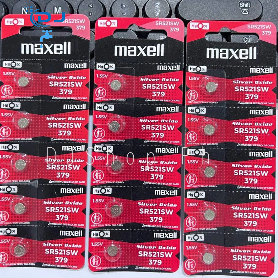 Maxell 379 SR521SW Original Battery 1.55v silver oxide sold per pack ...