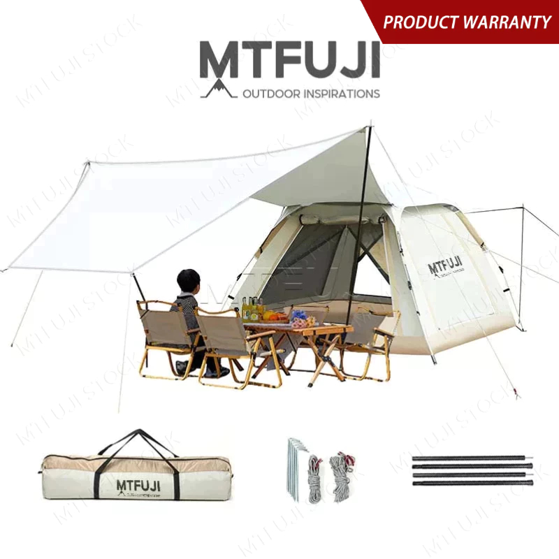 Mt. Fuji Double-layer Large Camping Tent Canopy And Tent Set 2in1 ...