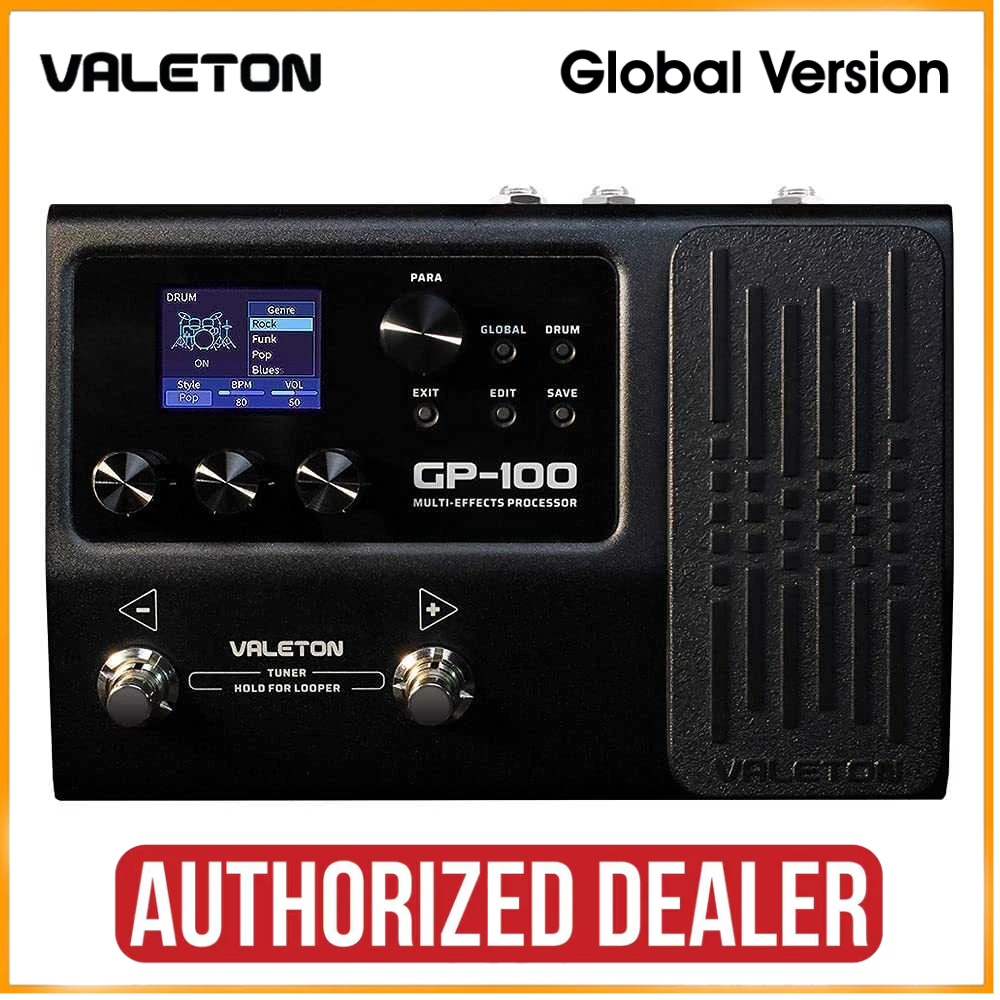 Valeton GP-100 Guitar Multi-Effect Processor Pedal Built-in 140 Effects ...