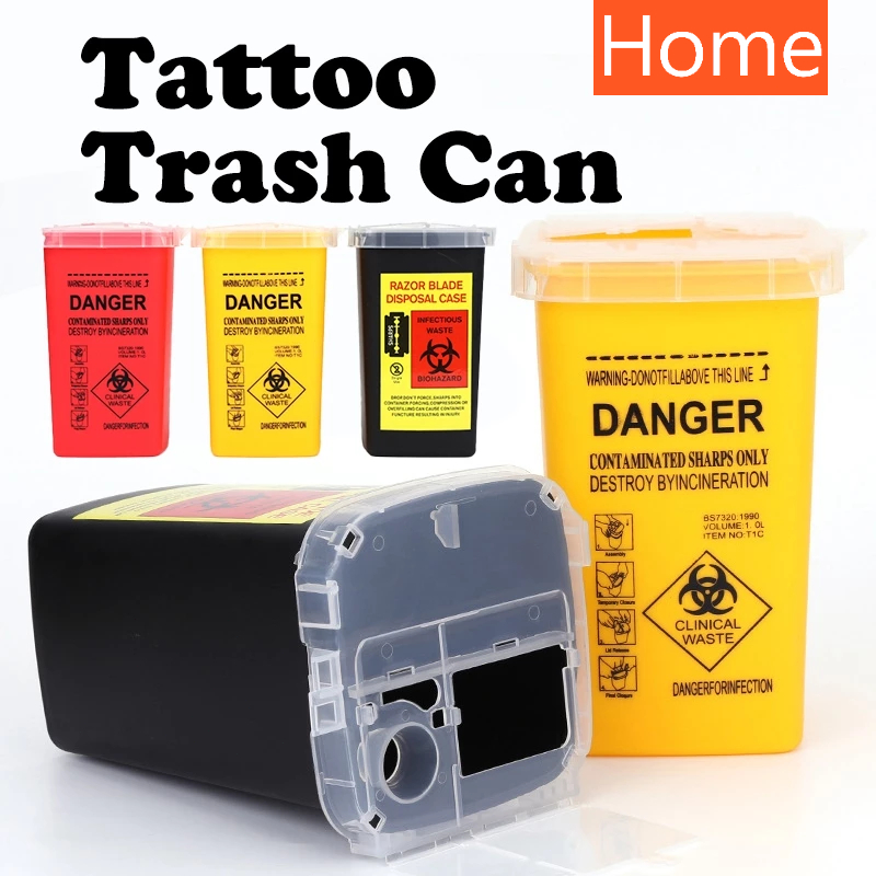 Disposable Needle Trash Bin Sharps Recycling Tattoo Tools Tattoo ...