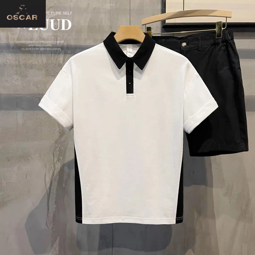 T581 Men Summer POLO embroidied honeycomb triple color All-match Casual ...