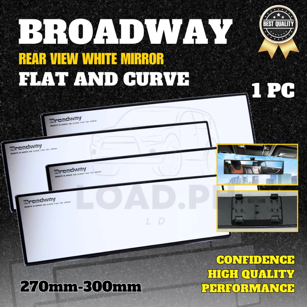 LD Broadway Rear view Mirror (270mm-300mm) Flat & Curve White Mirror ...