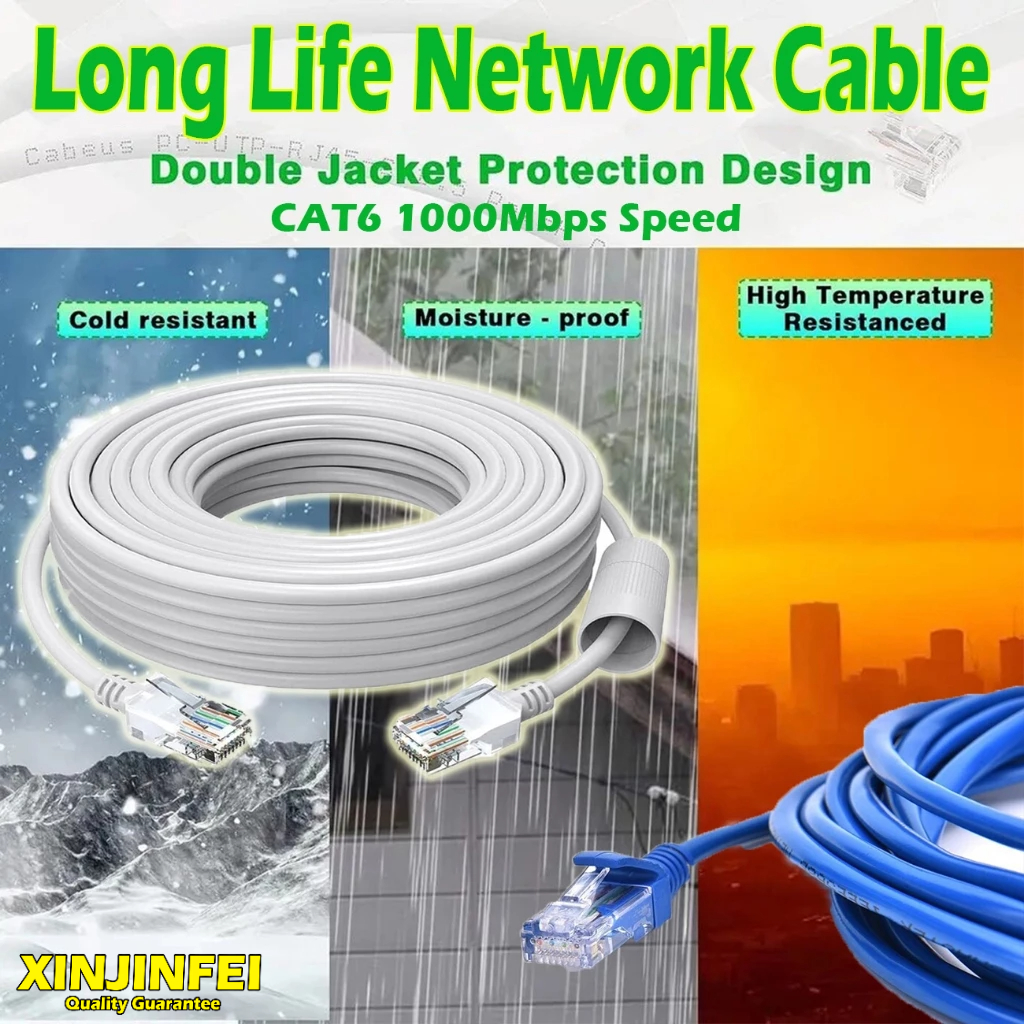 CAT6a Ethernet Cable Internet Network LAN Patch Cord High Speed Computer Wire Rj45 IPC NVR ...
