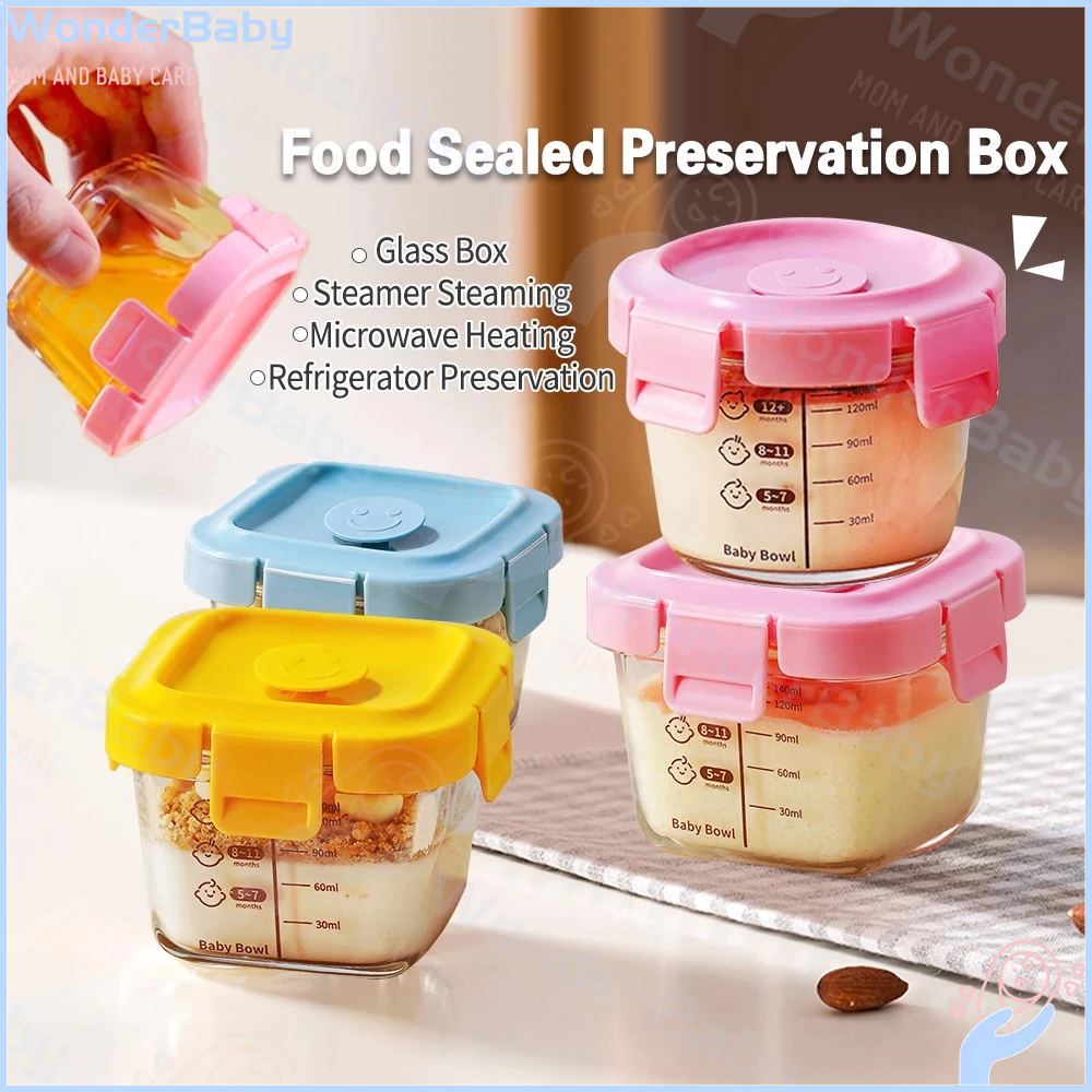 Wonderbaby Baby Glass Food Box Baby Food Storage Airtight Container ...