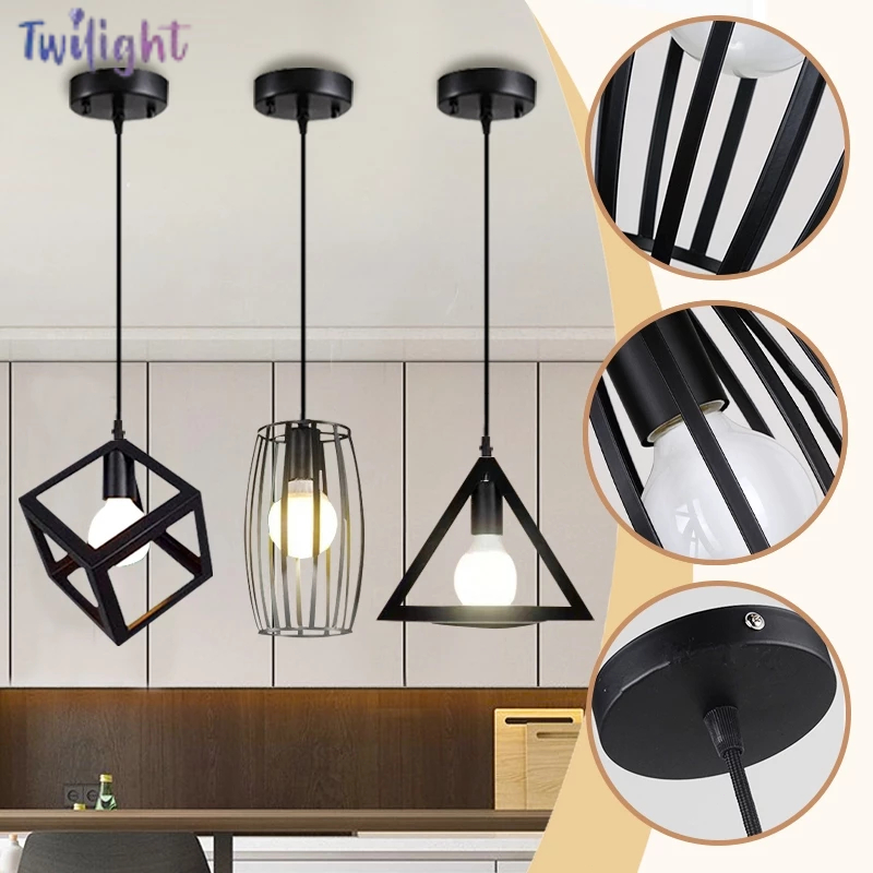 Pendant Light Retro Industrial Iron Drop Light For Bar Counter Study ...