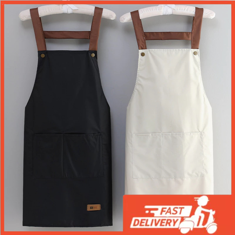 Waterproof Apron For Coffee Shop Barber Working Bib Kitchen Apron ...