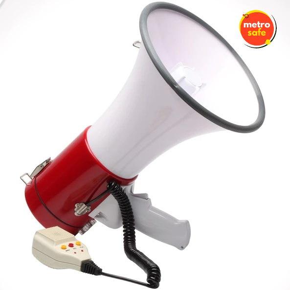 OMAGA Handheld Megaphone with Wired Microphone with Record Siren Talk ...