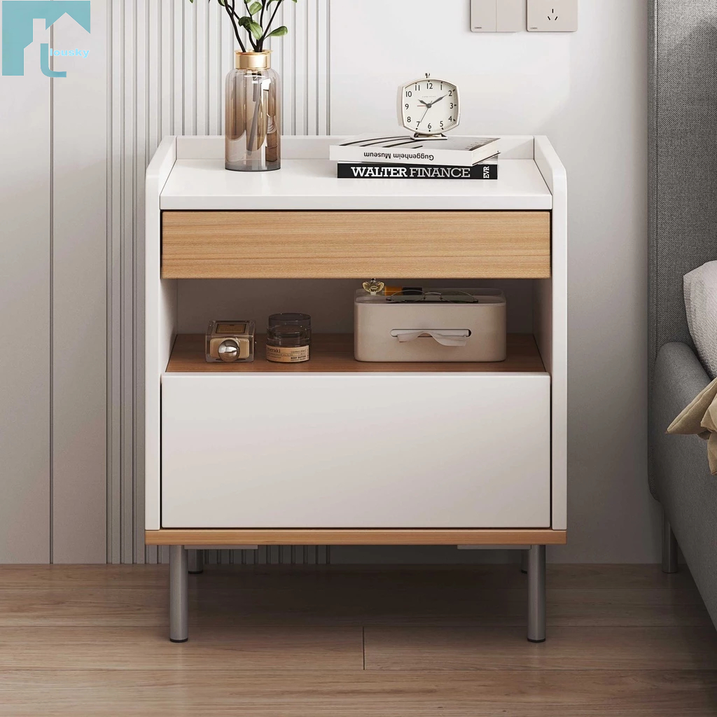 Modern bedside table bedroom with drawers small side cabinet large ...