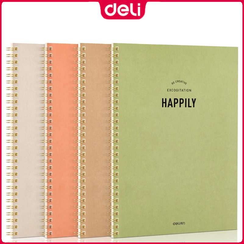 Deli 5PCS B5 Notebook 60Sheets Big Spiral Book Student Stationery ...