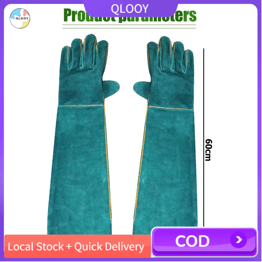 Anti Bite Gloves Safety Bite Gloves Dog Cat Reptile Leather Pets ...