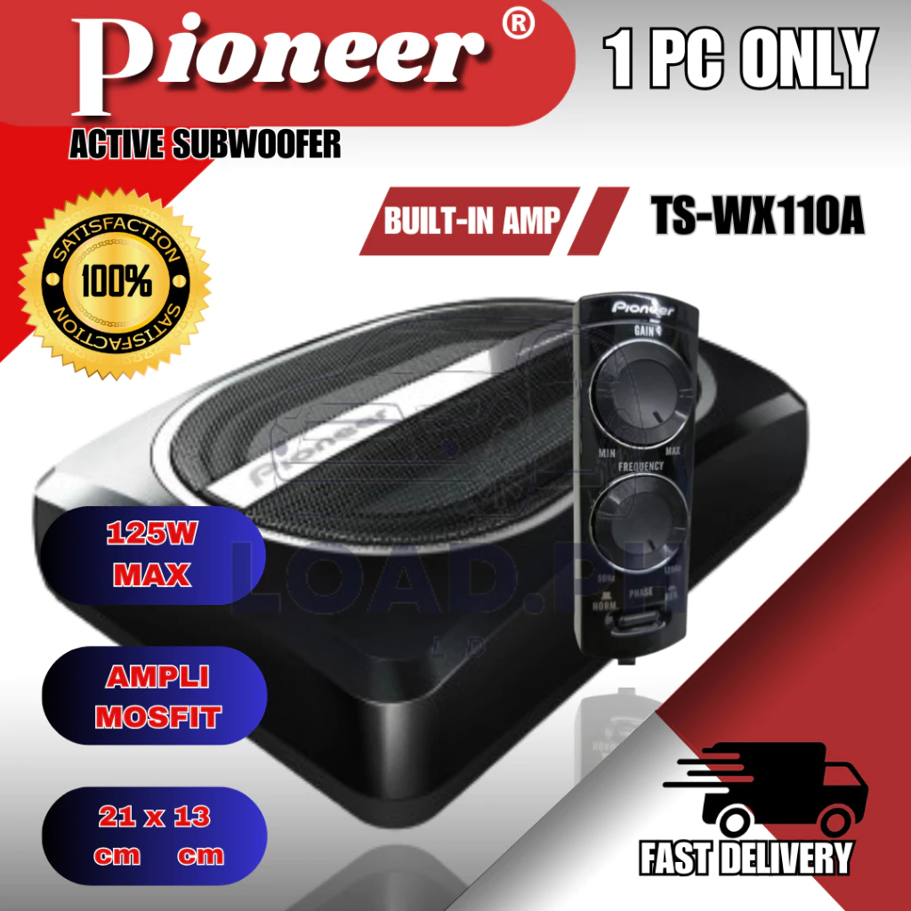 LD PIONEER TS-WX110A 150W SUB UNDERSEAT SUBWOOFER WITH BUILT IN ...