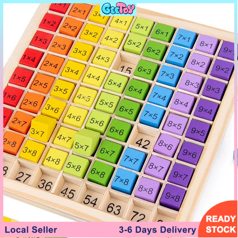 Geetoy Montessori Math Toys Multiplication Table Chart Jigsaw Puzzle ...