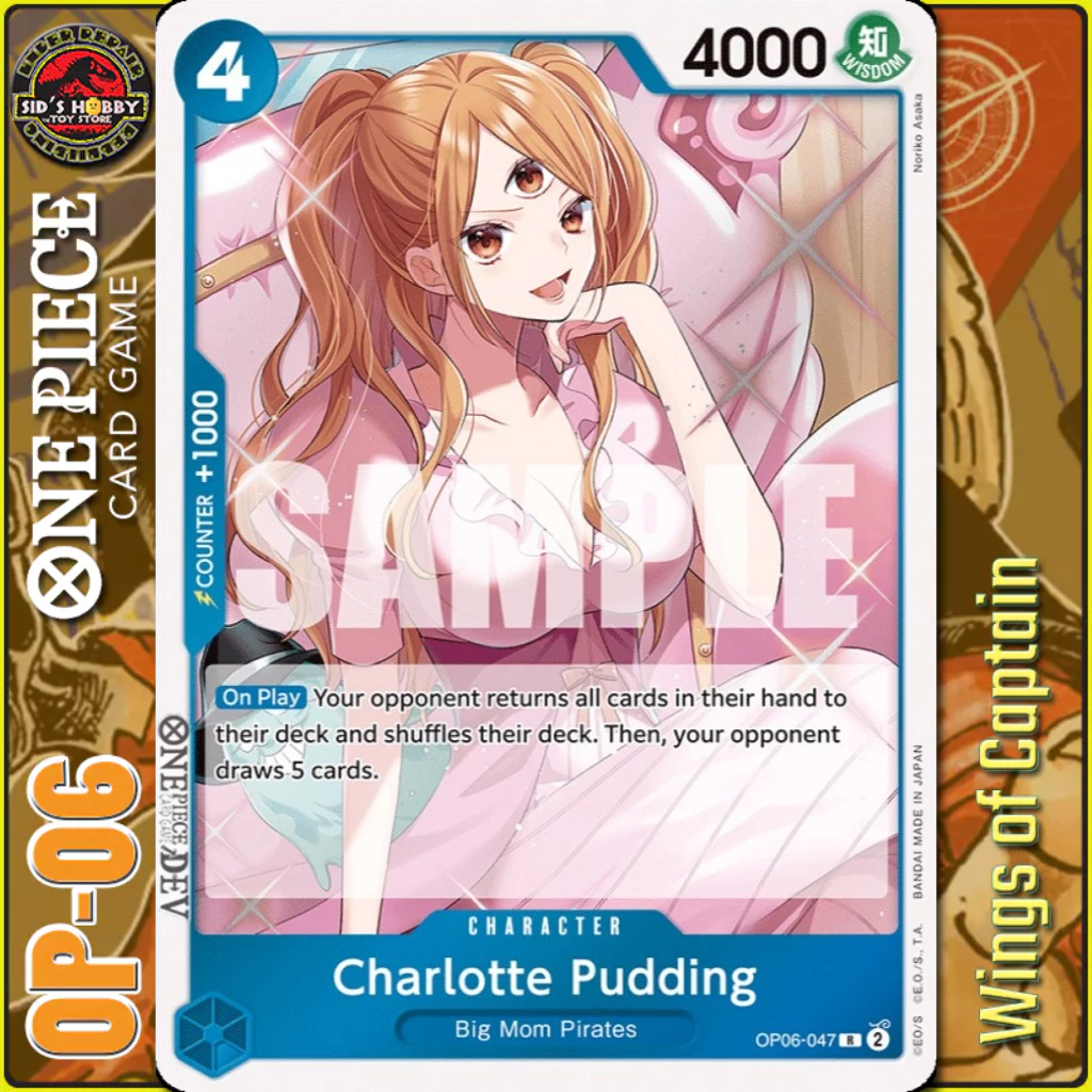 ONE PIECE TCG - JP Charlotte Pudding OP06-047 x Wings of Captain Blue x Rare | Shopee Philippines