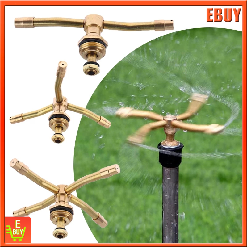 Double/Triple/Four-Way Rotating Sprinkler Head Gardening Watering Tool ...