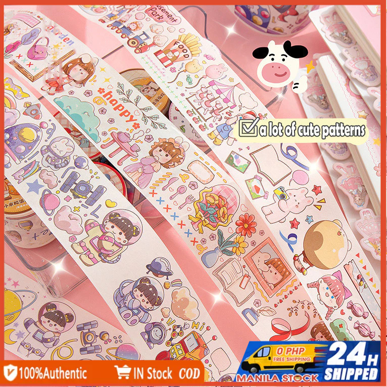 Paper Tape Film Washi Tape Sticker Set Cute Tapes Hand Tape Roll For ...