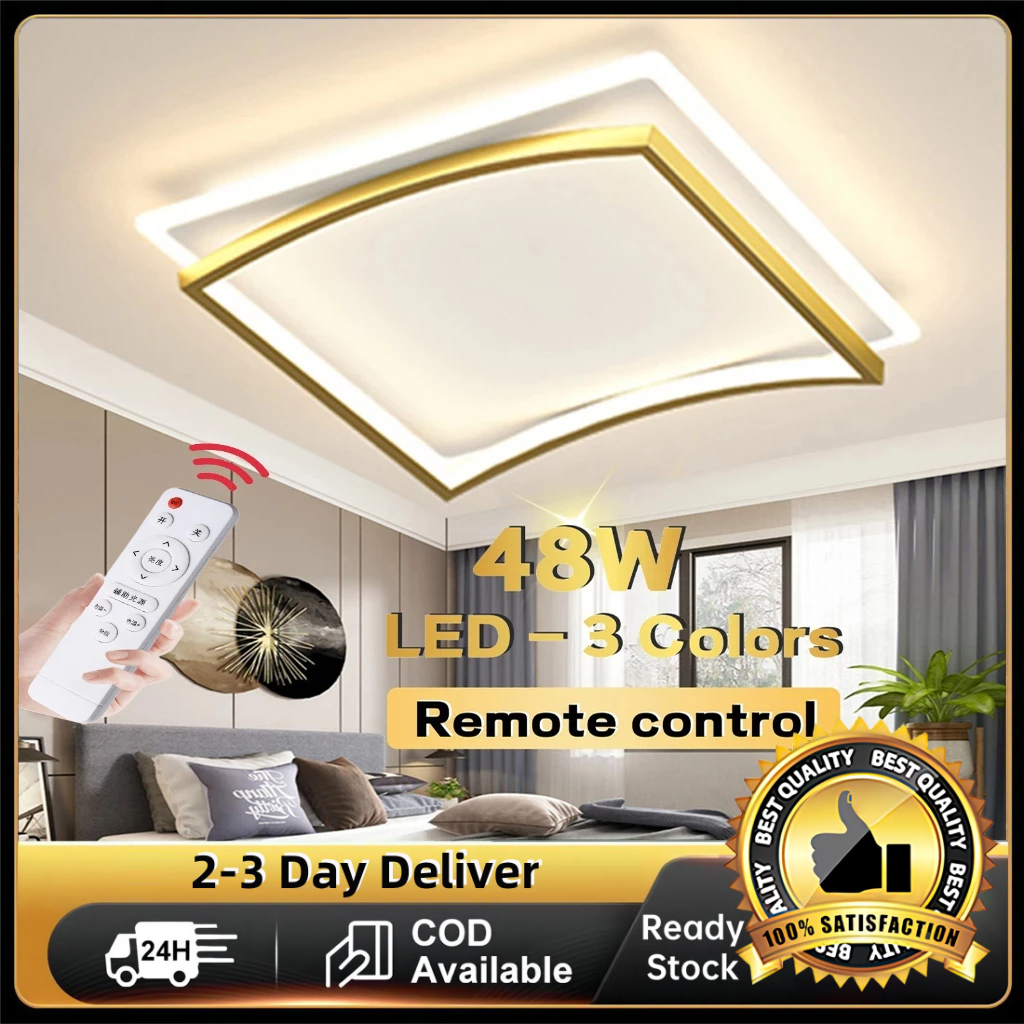 COD Tricolor Dim LED Lights Ceiling Light Smart Remote Control For ...