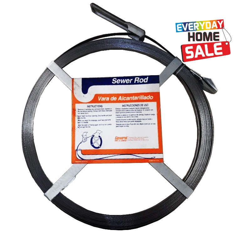 SEE PHOTOS FIRST!!! Sewer Rod Flat 15mm (25ft, 50ft, 75ft, 100ft ...