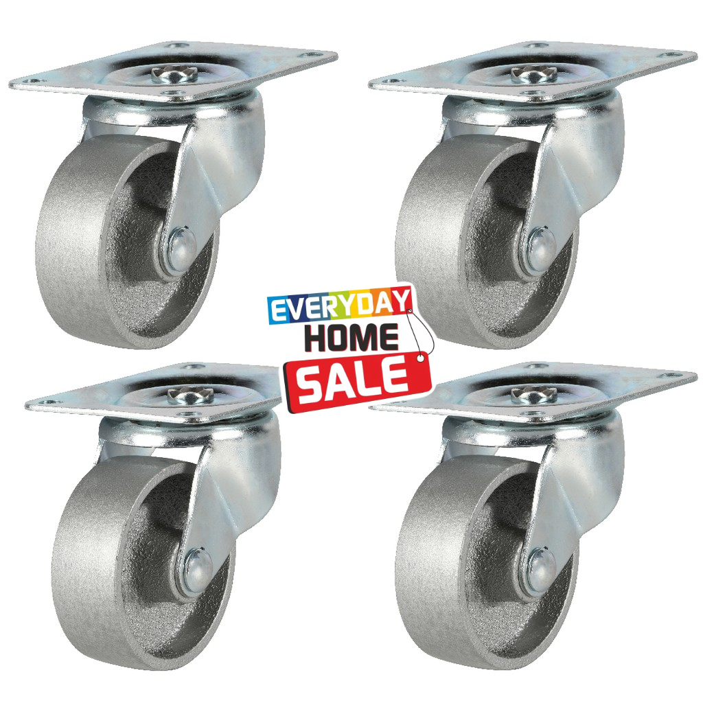Steel Caster Wheel PLAIN per piece and per set | Shopee Philippines