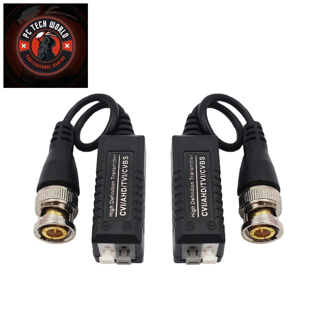 LPJ 1 Pair Passive Video Balun CCTV UTP Cat5 BNC Connector 102E | Shopee Philippines