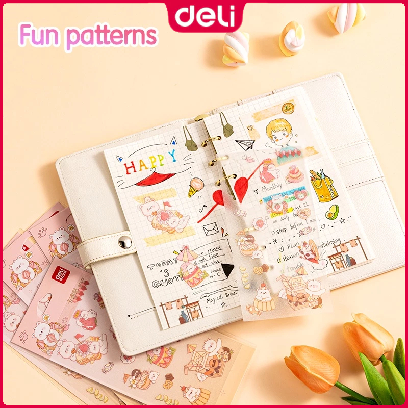 Deli 1/4Sheets Sticker Cartoon Sticker 85*195mm BT173 | Shopee Philippines