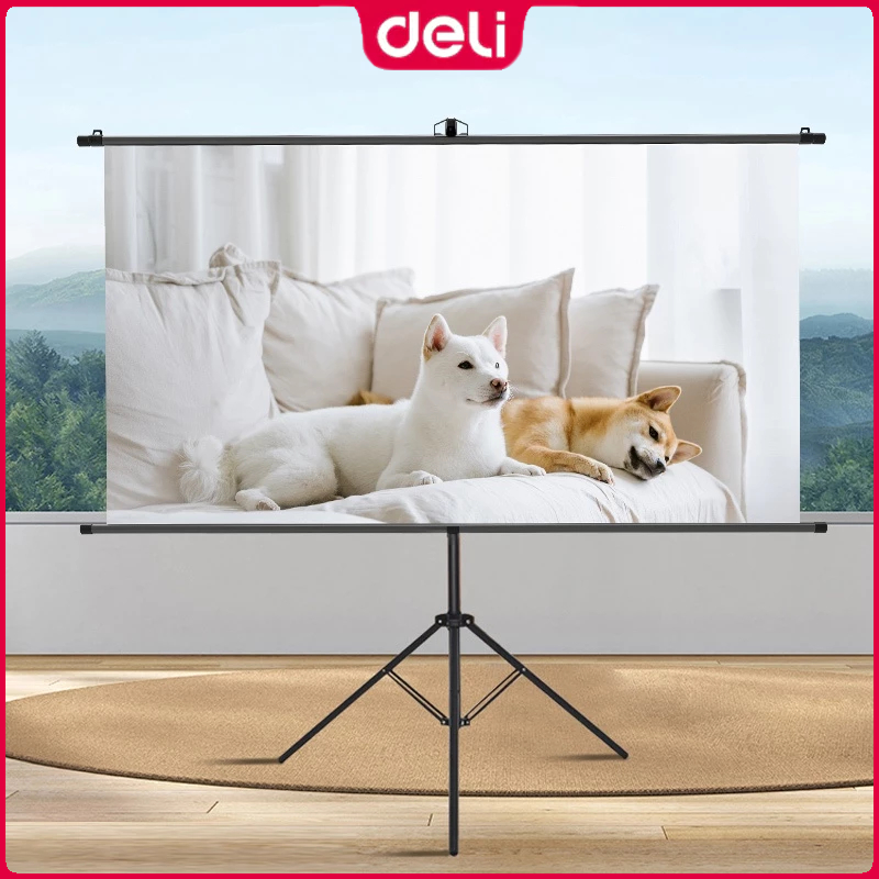Deli ES901 Projection Screen Suspension Bracket 72 Inches HD Office ...