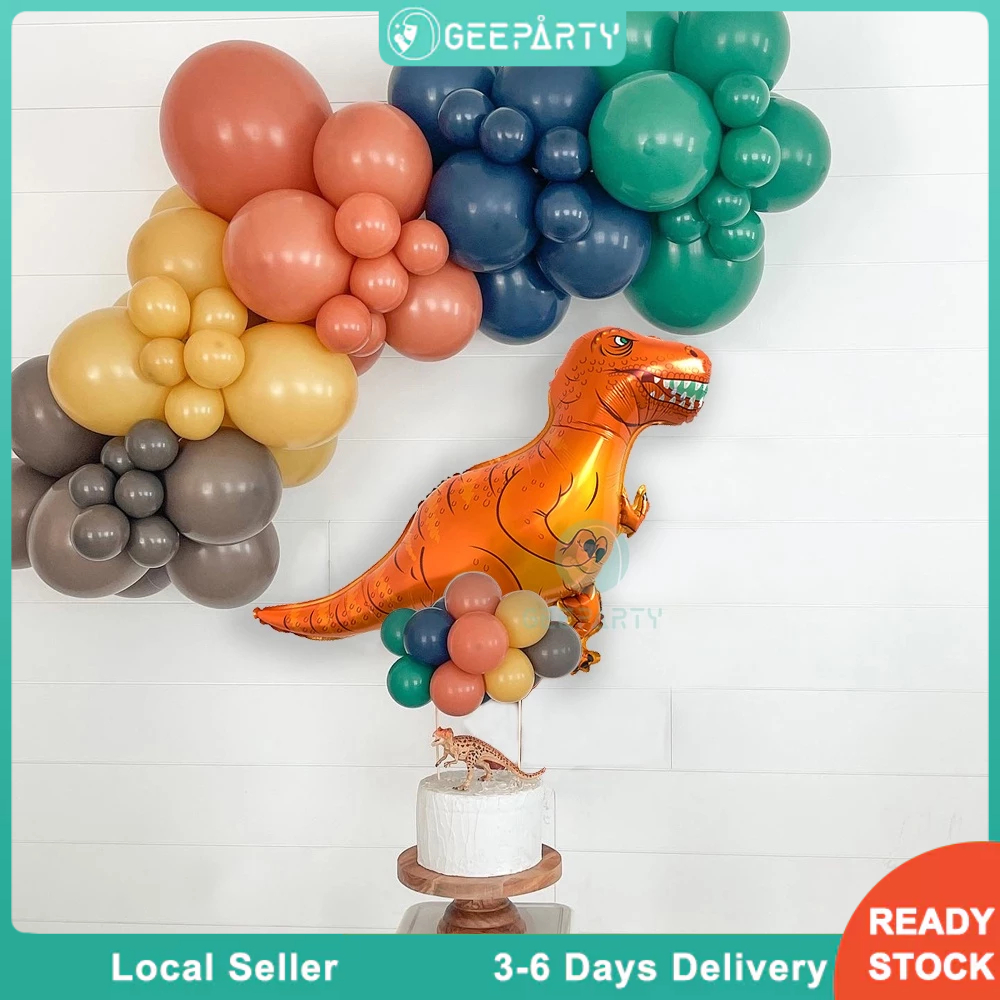 61pcs Dinosaur Theme Balloon Arch Set for Kids Jurassic World Birthday Party Decoration Supplies ...