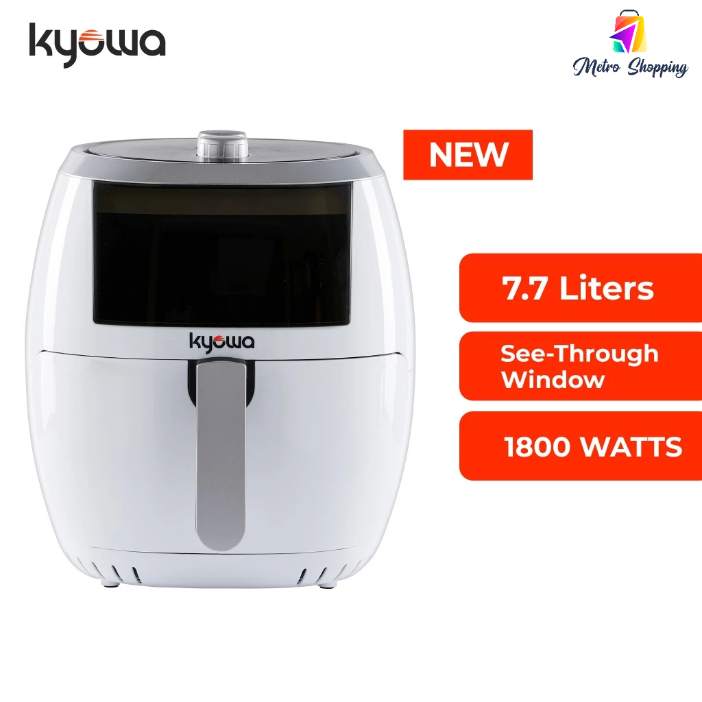 Kyowa KW-3820 Black Air Fryer with See-Through Window – 7.7L Capacity ...