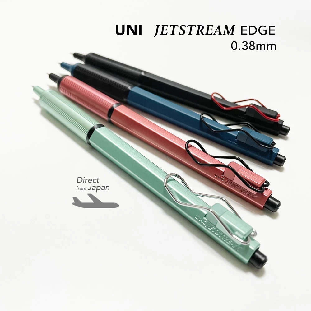 UNI JETSTREAM Edge Ballpen 0.38mm Black Ink Fine Tip Ballpen Oil-based ...