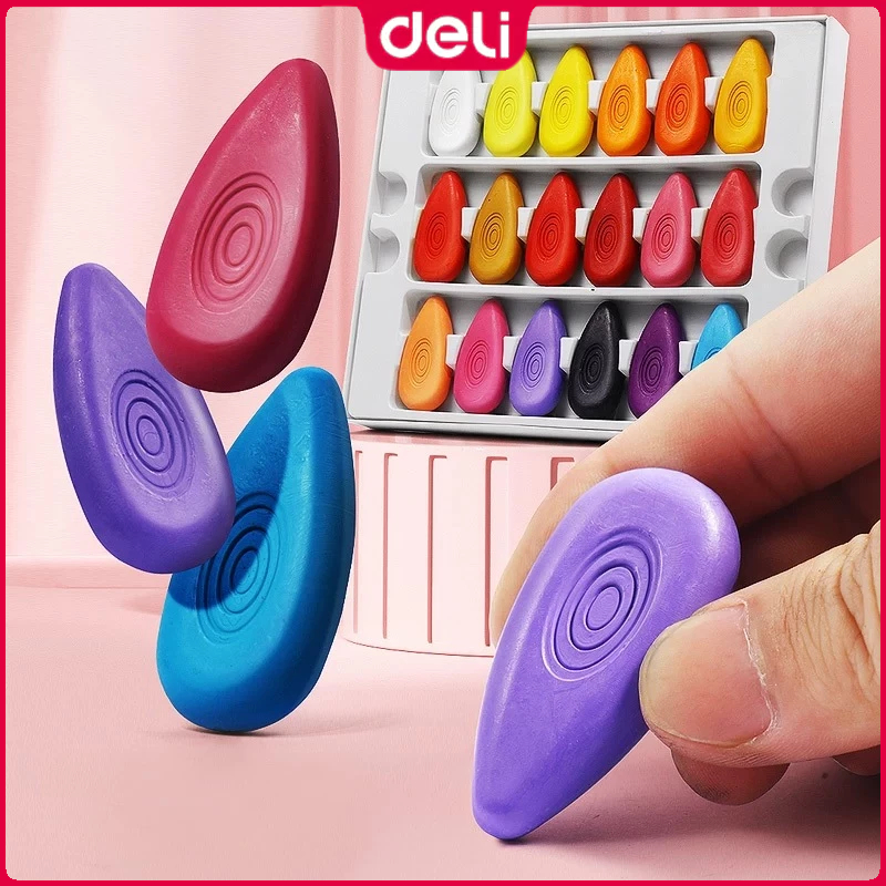 Deli 12/24/36/48Colors Water Drop Crayons Art Painting Supplies 72074 ...
