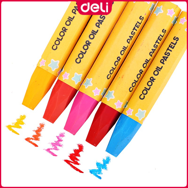 Deli 12/24Color Oil Pastel Crayon Set Beginner Art Coloring Pen 72090/ ...