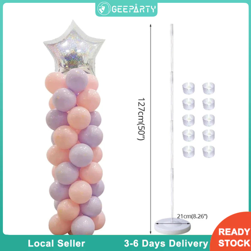 5 Layers Balloons Stand DIY Balloon Arch Column Base Stand for Wedding ...