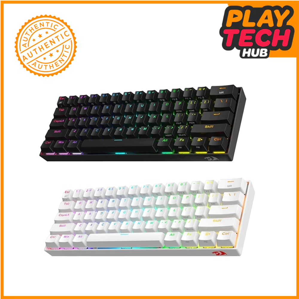 Redragon Draconic K530W Pro 60% Compact RGB Wireless Mechanical Gaming ...