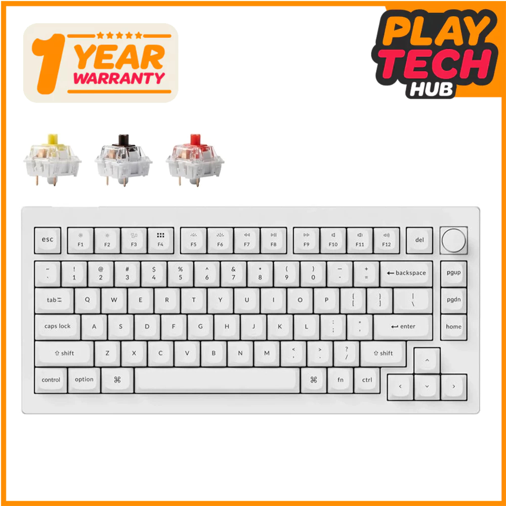 Keychron V1 QMK Fully Assembled Knob Wired Custom Mechanical Keyboard ...