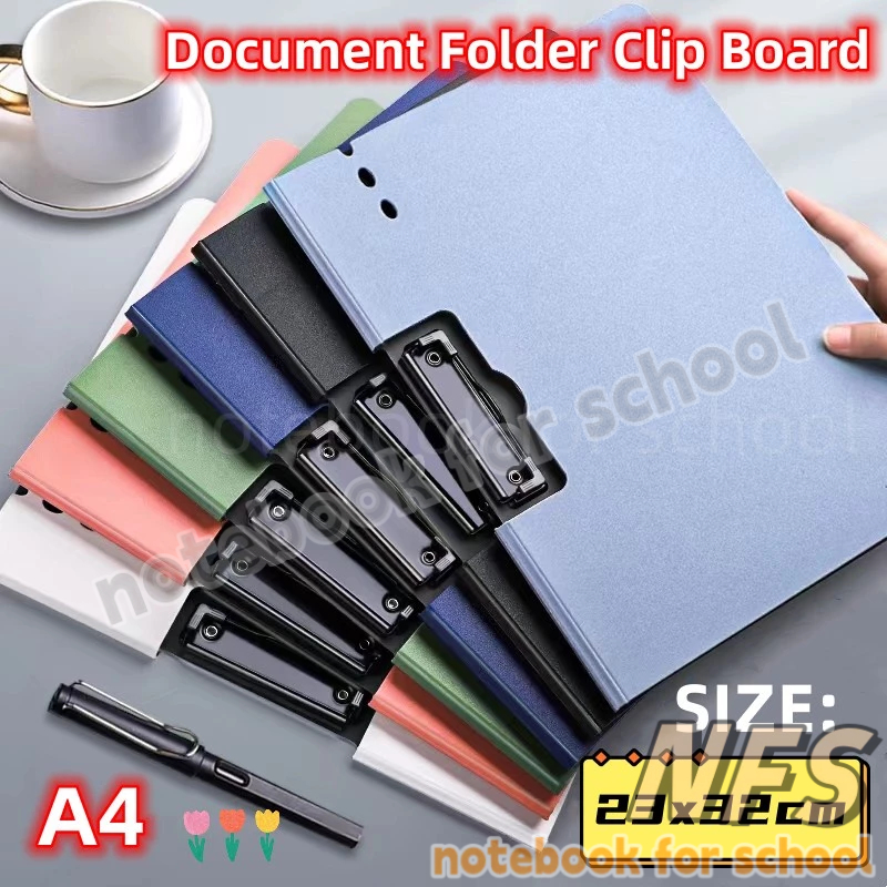 NFS A4 Document Folder File Folders Clip Board Horizontal Double Clip ...