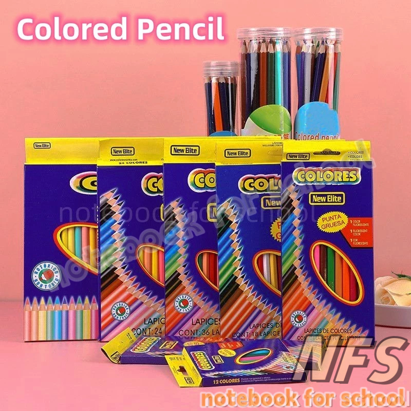 12pcs Color Boxed Colored Pencils Children Drawing Pens Colouring ...