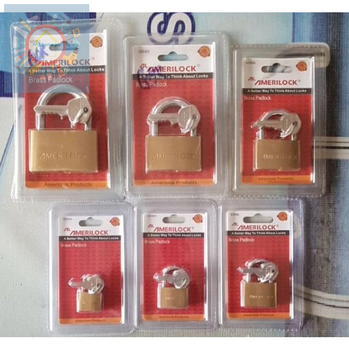 AMERILOCK Brass Padlock 20mm 30mm 40mm 50mm 60mm | Shopee Philippines