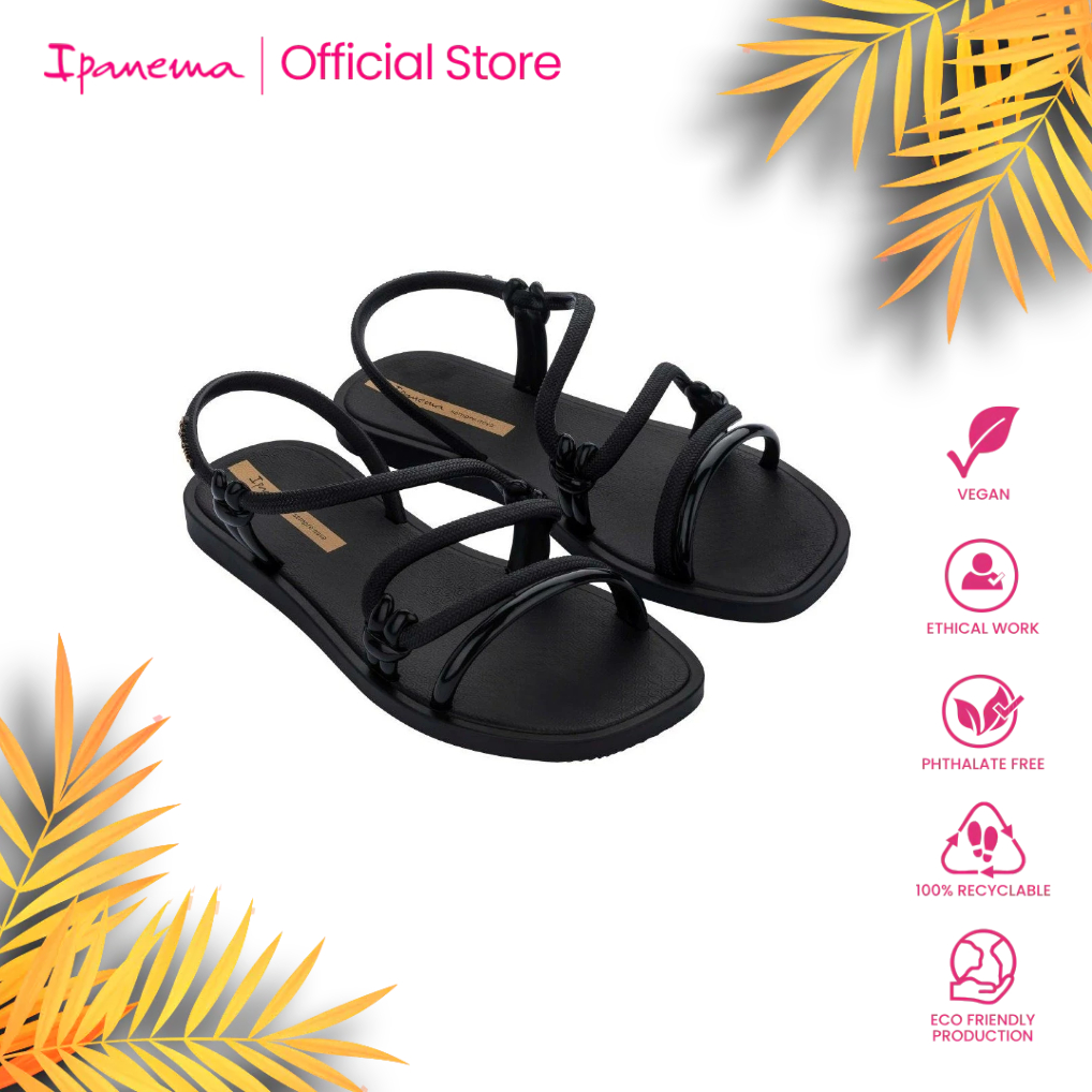 Ipanema Solar Sandal Fem Black Women's Sandals | Shopee Philippines