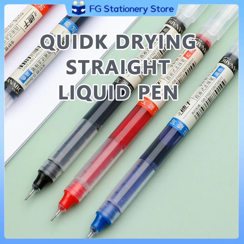 100Pcs Straight Liquid Rollerball Ball Gel Pen 0.5mm Quick-Drying ...