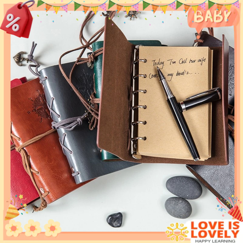 A5 A6 A7 Vintage European-style pirate strap notebook Creative ledger ...