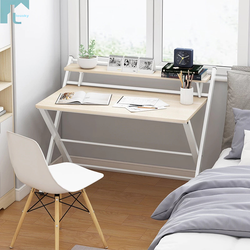 Foldable simple computer desk study desk writing desk solid wood study ...