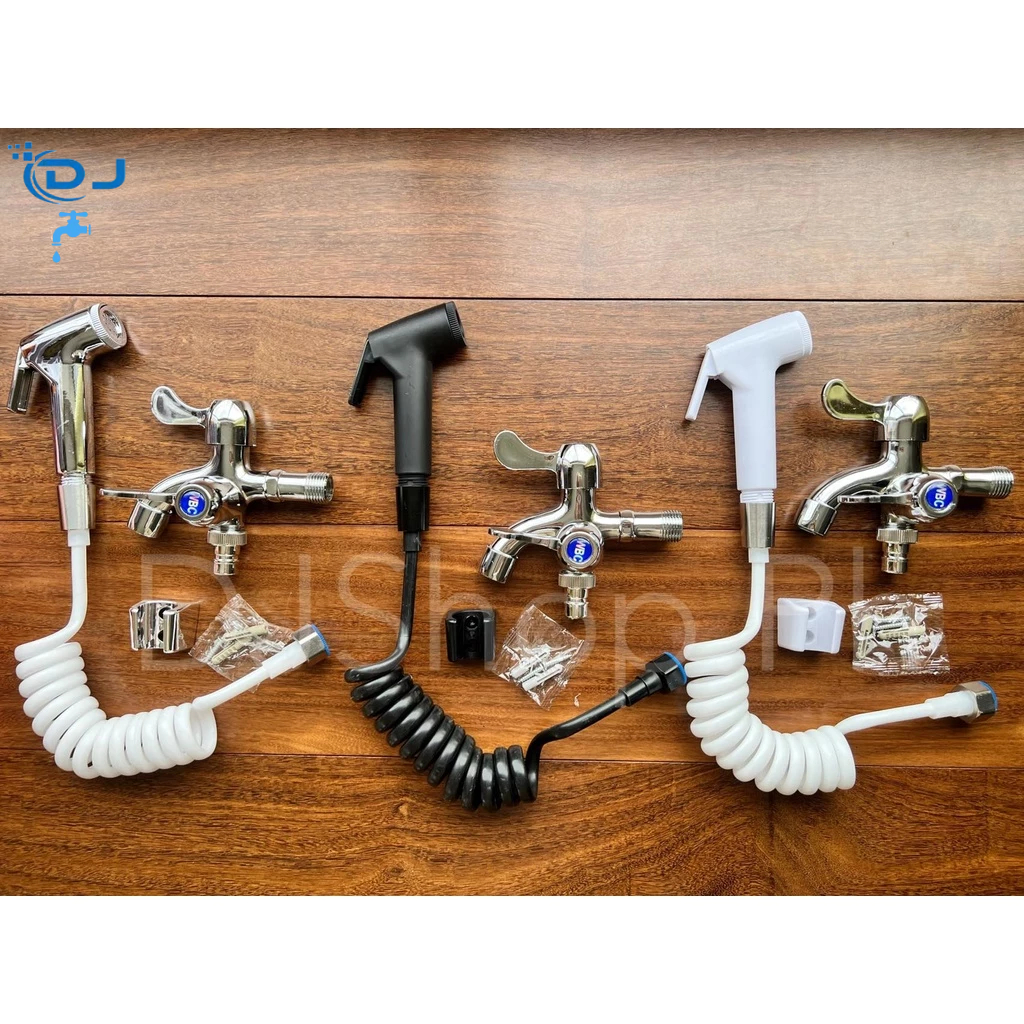 Toilet Sprayer Bidet set White Plastic set Two way faucet | Shopee ...